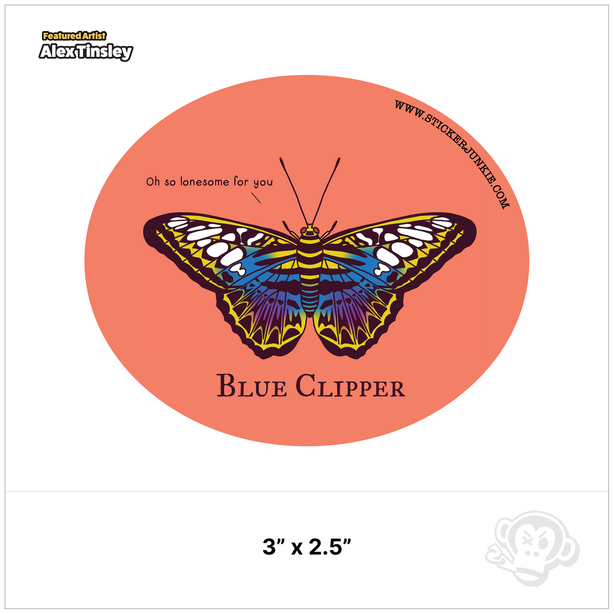 Blue Clipper - Alexandra Tinsley 3x2.5" – StickerJunkie.com