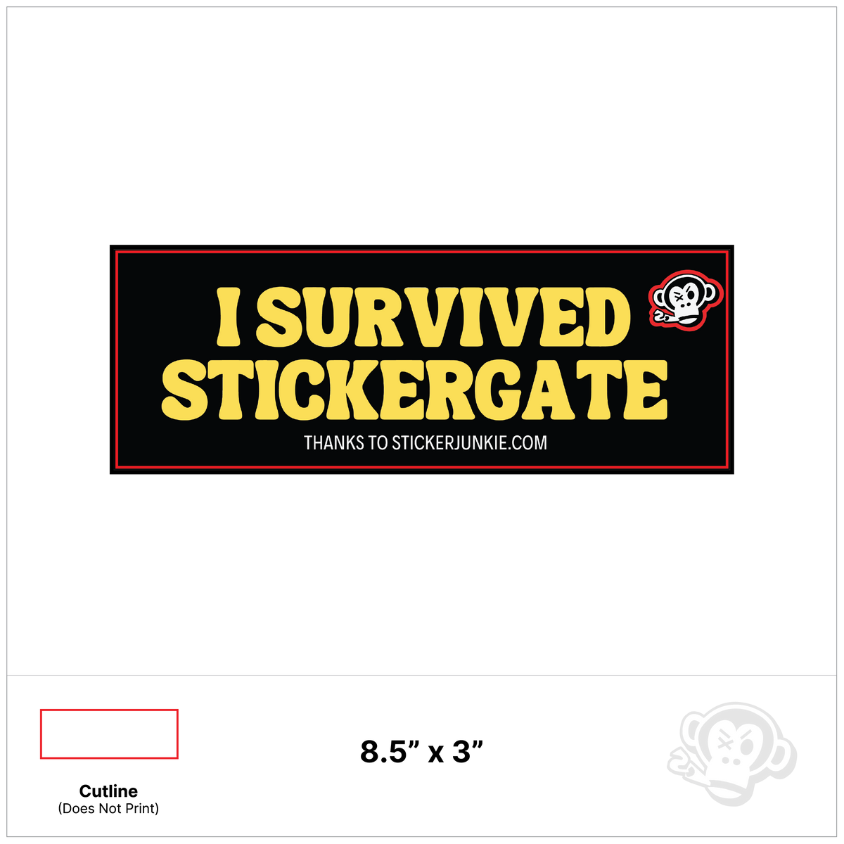 I Survived - StickerJunkie 8.5x3" – StickerJunkie.com
