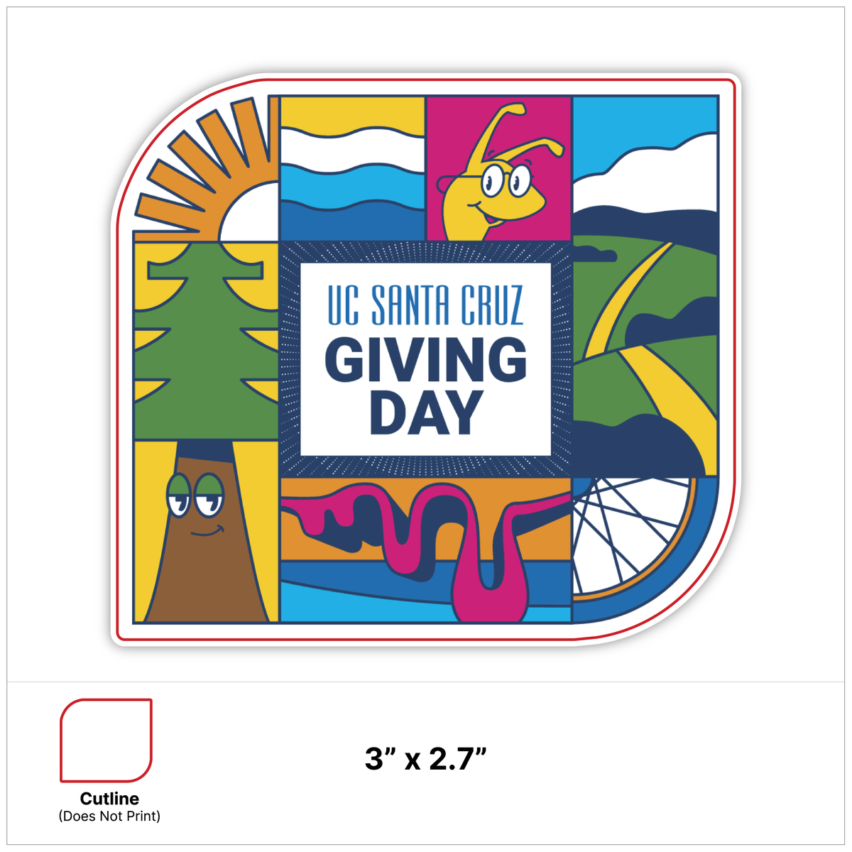 Giving Day - UC Santa Cruz 3x2.7" – StickerJunkie.com